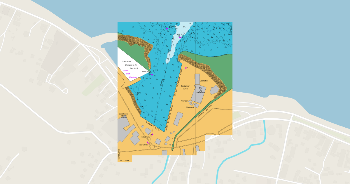 Chart CK 242 Rarotonga - Avatiu Harbour | LINZ Data Service