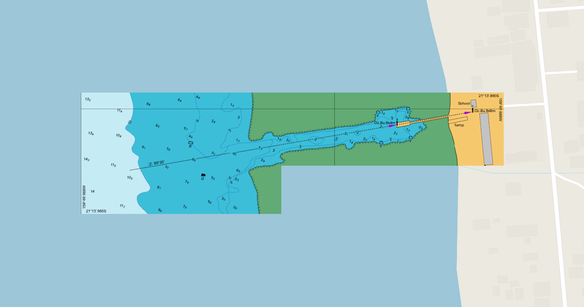 Chart CK 242 Rarotonga - Arorangi Reef Passage | LINZ Data Service