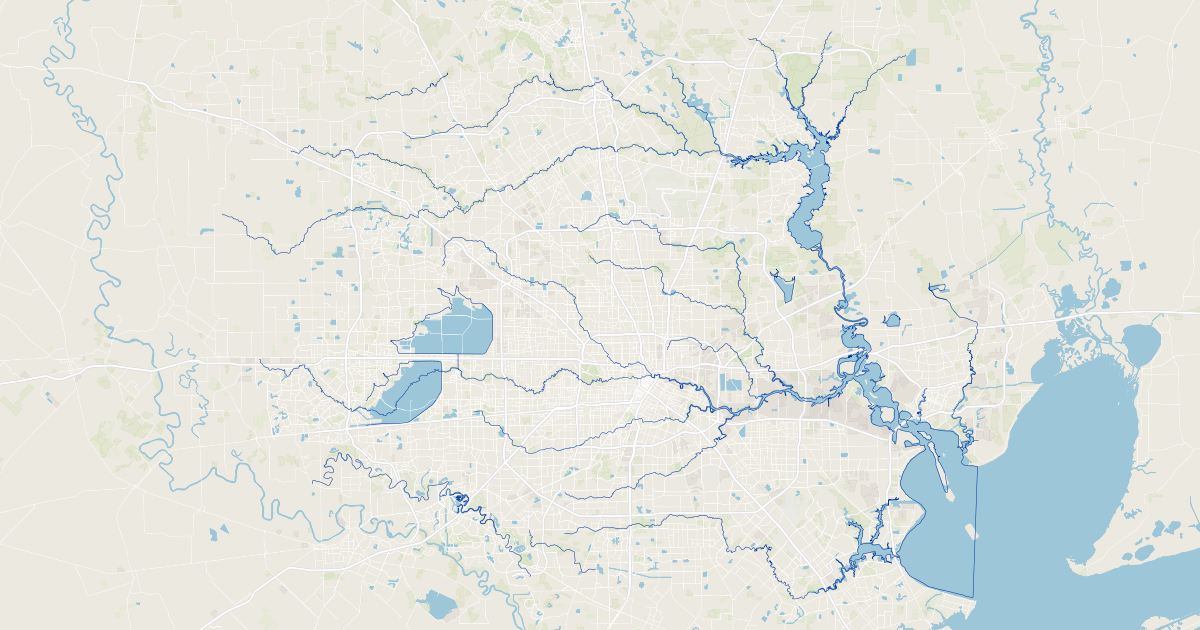 Map Of Rivers In Houston Texas In Maps: Houston And Texas Flooding
