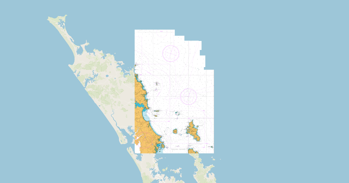 Chart NZ 52 Cape Brett to Cuvier Island (Repanga Island) | LINZ Data ...