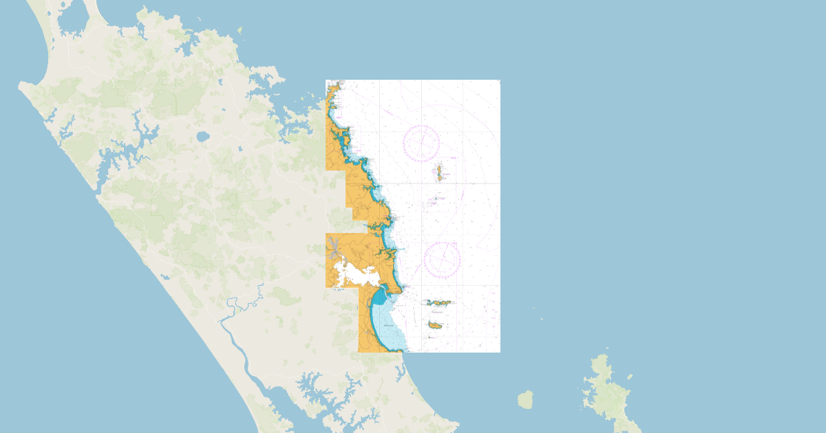 Chart NZ 521 Cape Brett to Paepae-o-Tū / Bream Tail | LINZ Data Service