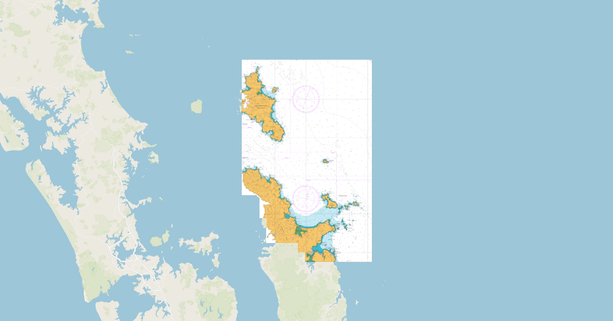 Chart NZ 531 Great Barrier Island (Aotea Island) to Mercury Bay | LINZ ...