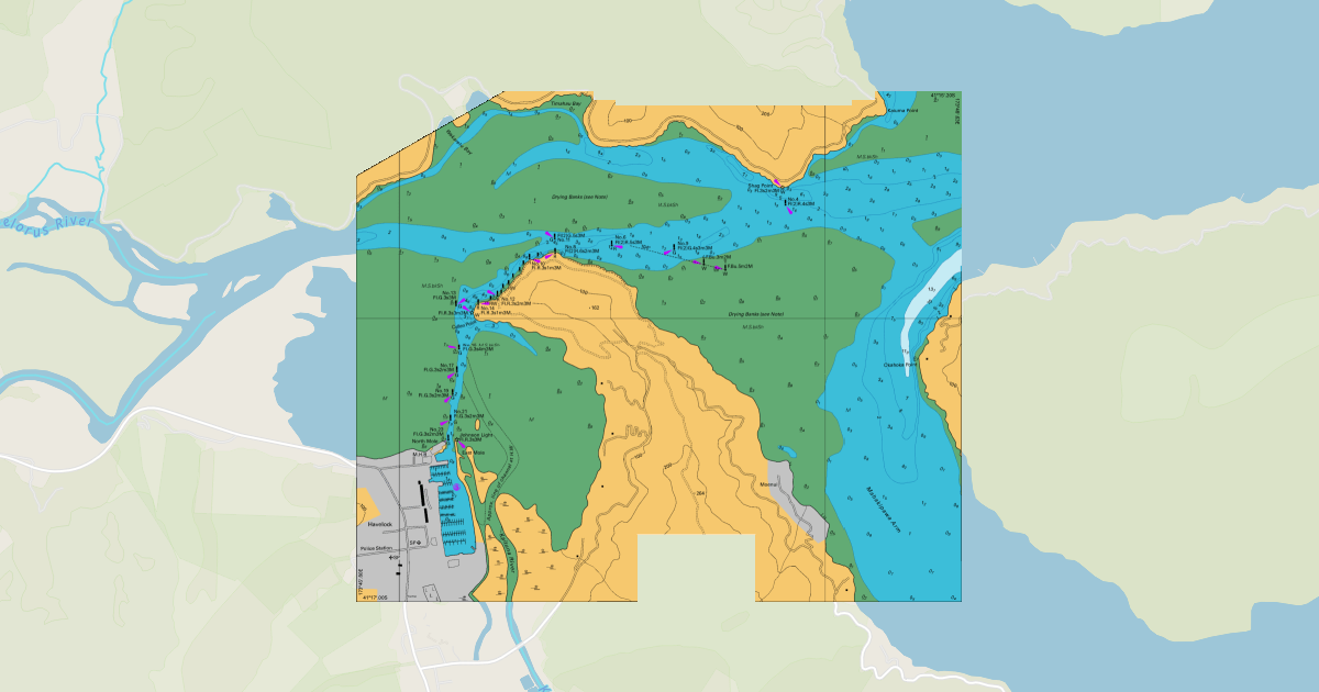 Chart NZ 6152 Pelorus Sound / Te Hoiere and Havelock - Havelock | LINZ ...