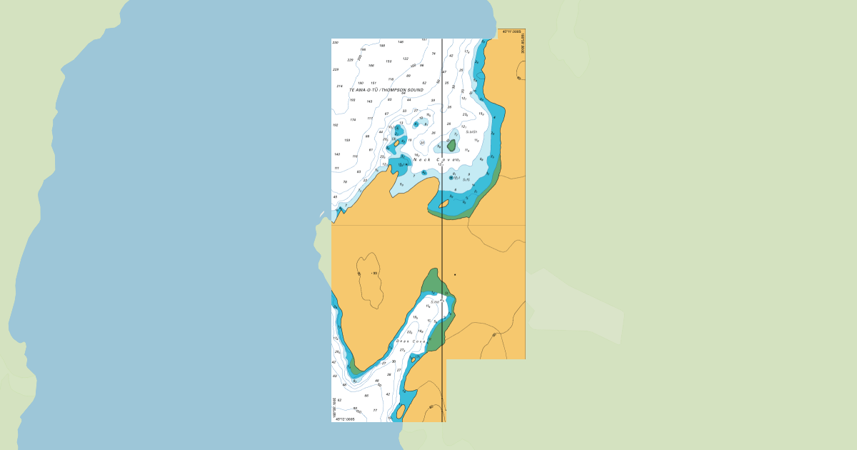 Chart NZ 7625 Te Awa-o-Tū / Thompson Sound and Doubtful Sound / Patea ...