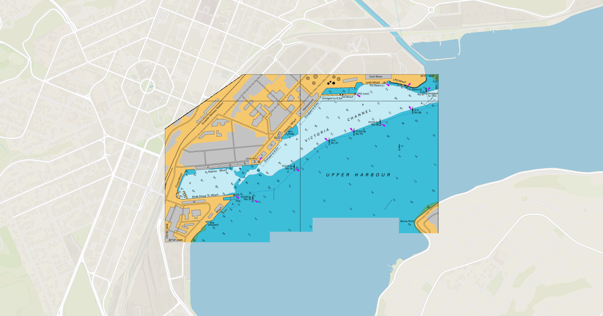Chart NZ 6612 Otago Harbour: Dunedin Wharves | LINZ Data Service