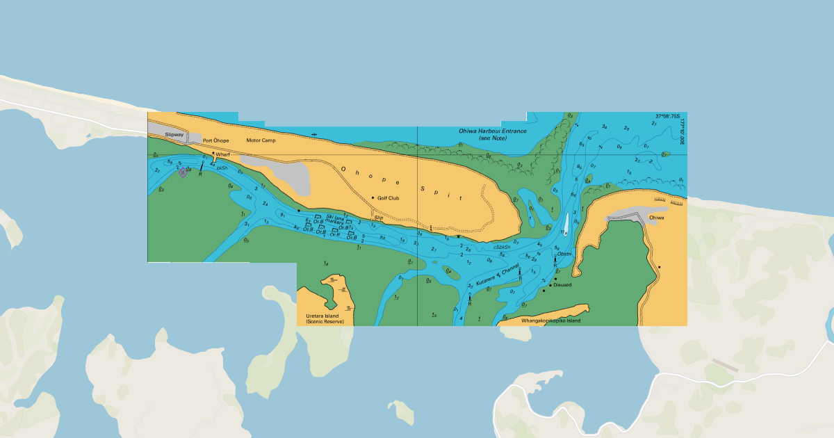 Chart NZ 542 Motiti Island to Pehitairi Point - Ohiwa Harbour Entrance ...