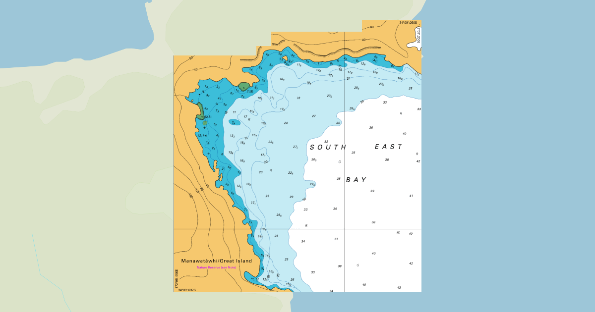 Chart NZ 4111 Manawatāwhi / Three Kings Islands - South East Bay | LINZ ...