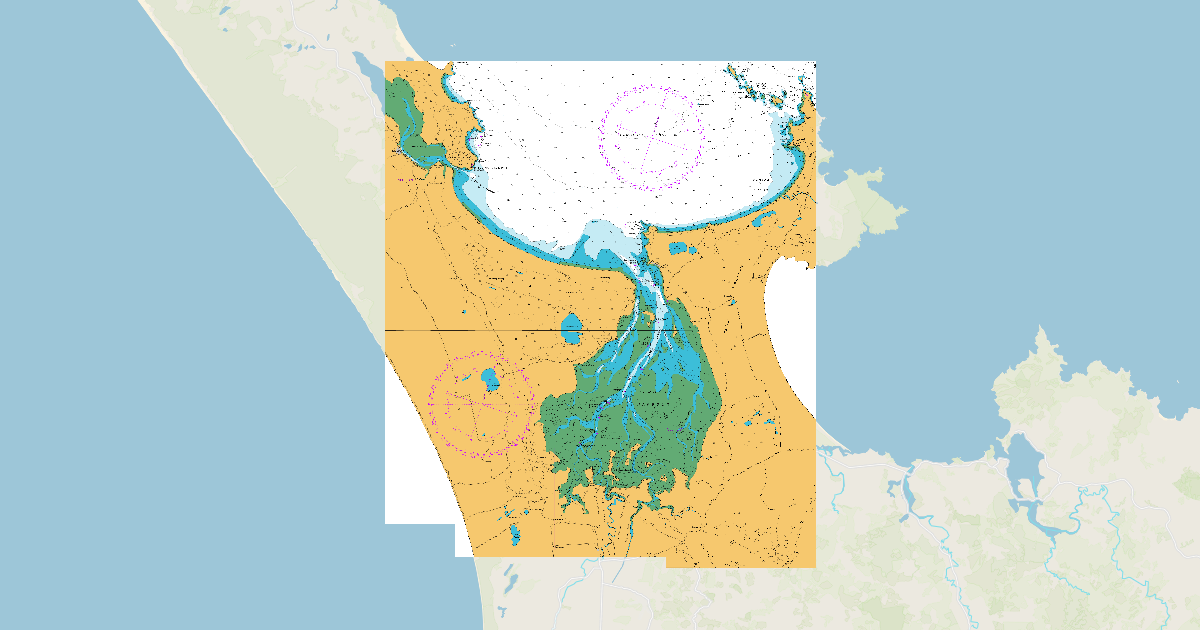 Chart NZ 5113 Plans in Rangaunu Bay - Rangaunu Bay and Awanui River ...