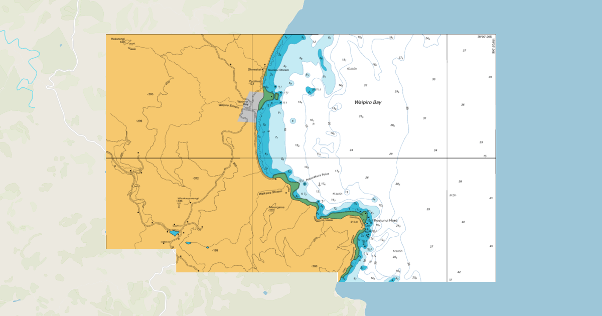 Chart NZ 5551 Plans on the East Coast - Waipiro Bay | LINZ Data Service