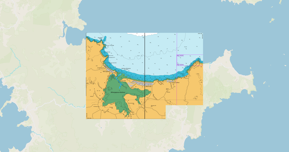 Chart NZ 5312 Cape Colville to Great Mercury Island (Ahuahu) including ...