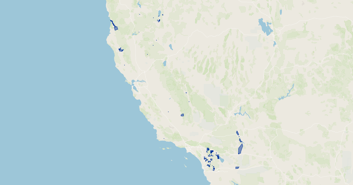 California Native Lands Boundaries - Reservations and Rancherias ...